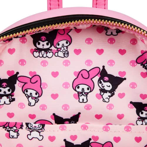 Loungefly Sanrio Hello Kitty My Melody Kuromi Double Pocket Adult Womens Double Strap Shoulder Bag Purse