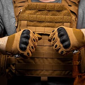 Glove Station - Tactical Shooting Hard Knuckle Gloves for Men and Woman with Touchscreen Fingers - Durable and Comfortable Hand-Gear for Outdoor Work Shooting and Hunting - Tan/XX-Large