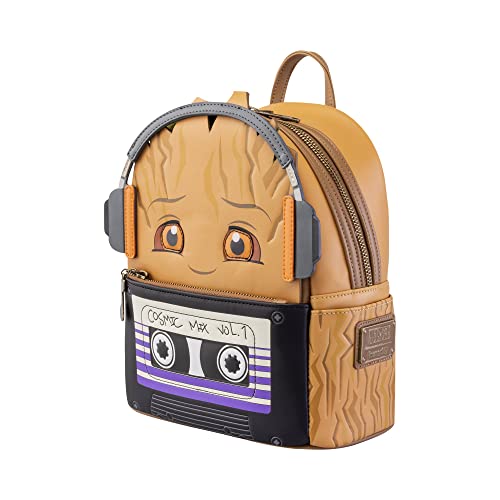 Loungefly Marvel: Guardians of The Galaxy - Groot with Headphones Backpack, Amazon Exclusive, Multicolor (MVBK0250)