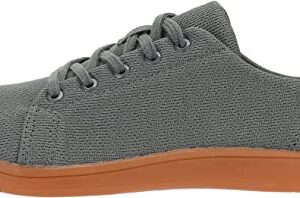 WHITIN Men's Casual Barefoot Knit Minimalist Sneakers Wide Width fit Zero Drop Sole Size 11.5-12 Minimus Laces Up Tennis Shoes Fashion Walking Flat Lightweight Comfortable Grey Gum 45