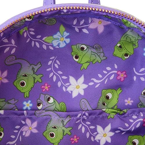 Loungefly Disney Tangled Rapunzel Swinging From Tower Mini Backpack Womens Double Strap Shoulder Bag Purse