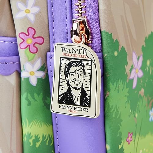 Loungefly Disney Tangled Rapunzel Swinging From Tower Mini Backpack Womens Double Strap Shoulder Bag Purse