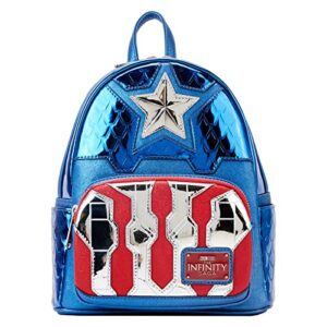 loungefly marvel shine captain america double strap shoulder bag