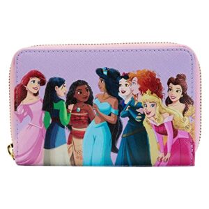 loungefly disney princess collage zip wallet