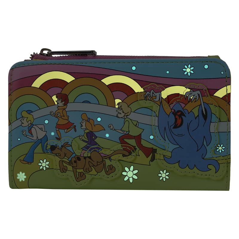 Loungefly Scooby Doo Psychedelic Monster Chase Glow Flap Wallet