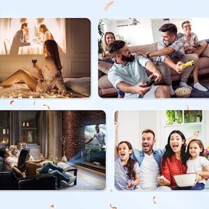 Projector, Mini projector, Native 720P HD Projector, 7500 Lumens, 240'' Display, Support 5.0 Bluetooth, Compatible with iPhone/Android/TV Stick/HDMI/VGA/USB/TV Box/Laptop/DVD/PS4