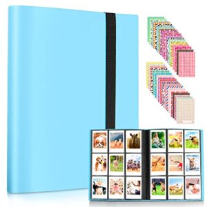 432 pockets photo album for fujifilm instax mini camera, polaroid mini camera, for fujifilm instax mini 11 12 9 8 7+ instant camera (blue)