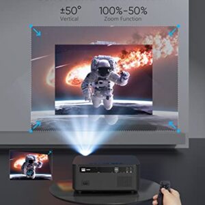 1080P Native 5G Projector with WiFi and Bluetooth,FunFlix 600 ANSI High Brightness Projector,Movie Outdoor Projector,4K Support, 300 Inch,Dust-Proof Projector for HDMI, USB, Phone, Laptop, TV Stick