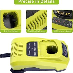 P117 Dual Chemistry Fast Charger Replace for Ryobi 12V-18V Lithium NiCad NiMh Battery Ryobi 18-Volt One+ P102 P108 P189 P197 P103 P105 P107 P190 P191 PBP002 PBP005