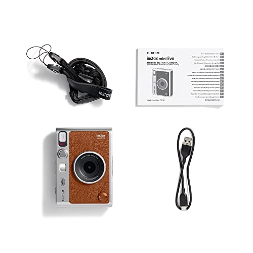 Fujifilm Instax Mini EVO Instant Camera - Brown