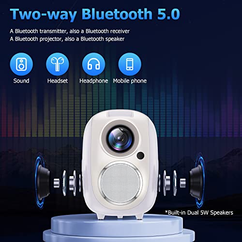 Projector with Wifi and Bluetooth, TOWOND Smart Projector with Android 9.0, 15000 Lumens Native 1080P 4K Projector with Netflix/Prime Video/YouTube built-in, 8000+ Apps Supported for Home Theater