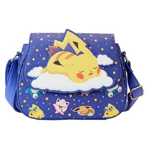 loungefly pokemon sleeping pikachu and friends crossbody bag