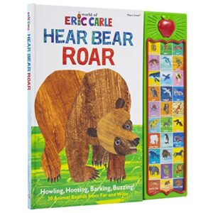 World of Eric Carle, Hear Bear Roar 30-Button Animal Sound Book - Great for First Words - PI Kids