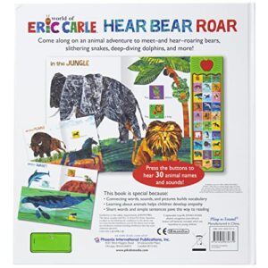 World of Eric Carle, Hear Bear Roar 30-Button Animal Sound Book - Great for First Words - PI Kids