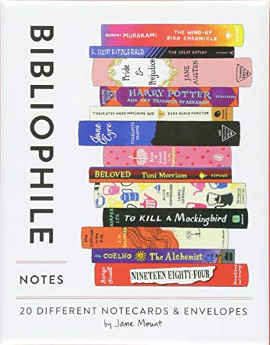 Bibliophile Notes: 20 Different Notecards & Envelopes (Bookish Gifts, Literary Stationery by Jane Mount)