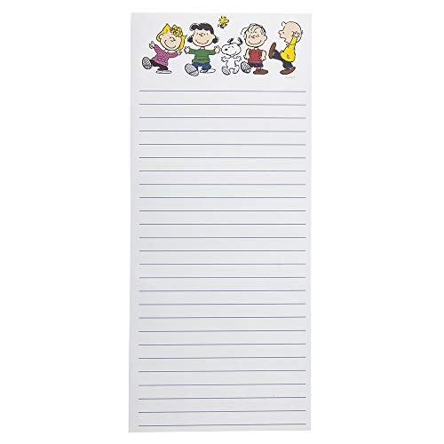 Graphique Magnetic Notepad - Peanuts Gang Grocery and Shopping List - Fun Decorative To-Do List - Perfect House Warming Gifts - 100 Tear off Sheets (4" x 9.25" x .5")