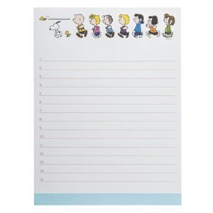 graphique “peanuts run” large notepad | 150 tear-away sheets | task planner | daily organizer | memo writing pad | priority checklist | undated | 6” x 8”