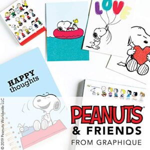 Graphique “Peanuts Run” Large Notepad | 150 Tear-Away Sheets | Task Planner | Daily Organizer | Memo Writing Pad | Priority Checklist | Undated | 6” x 8”