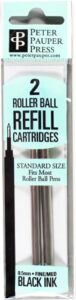 roller ball pen refill (2-pack) (rollerball pen) (designer pens)