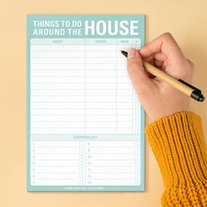 Knock Knock Things To Do Around the House Pad, Honey-Do List Notepad, 6 x 9-inches