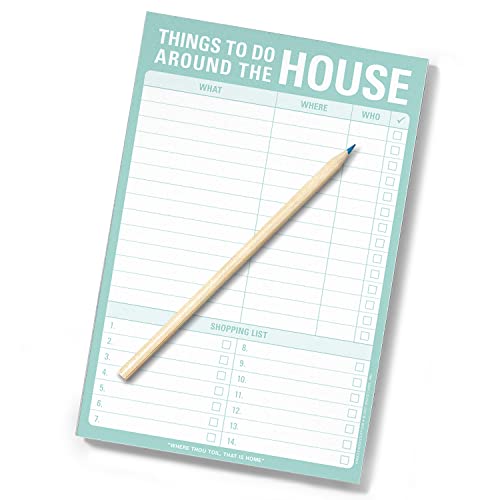 Knock Knock Things To Do Around the House Pad, Honey-Do List Notepad, 6 x 9-inches