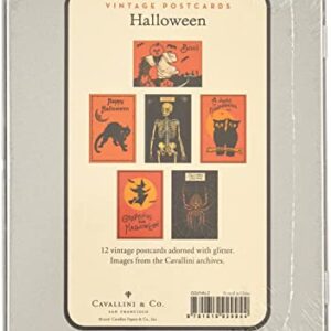 Cavallini Papers & Co. Cavallini Halloween 2 Glitter Vintage Postcards