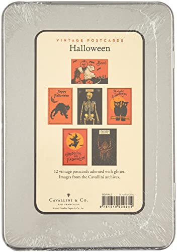 Cavallini Papers & Co. Cavallini Halloween 2 Glitter Vintage Postcards