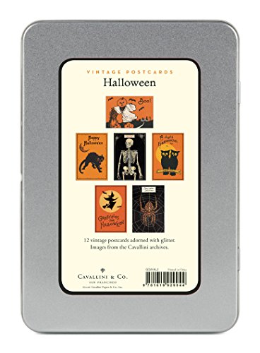 Cavallini Papers & Co. Cavallini Halloween 2 Glitter Vintage Postcards