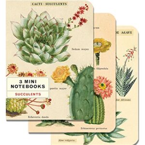 Cavallini Papers & Co., Inc. Succulents Mini Notebooks 4 x 5.5