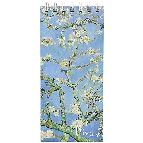 The Gifted Stationery 3-Pack Vincent Van Gogh Designs Spiral Memo Notepads with Hard Cover & Lined Paper, 8.4 inches Long x 3.75 inches