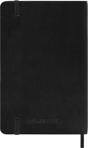 Moleskine Classic Notebook, Soft Cover, Pocket (3.5" x 5.5") Squared/Grid, Black, 192 Pages