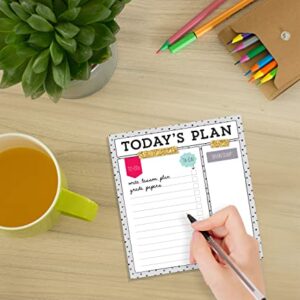 Carson Dellosa 5.75" x 6.25" Today's Plan To Do List Notepad, 50 Sheet Lined Paper Daily Planner Notepad, Daily Checklist, Teacher Daily To Do List, Productivity Task Planner