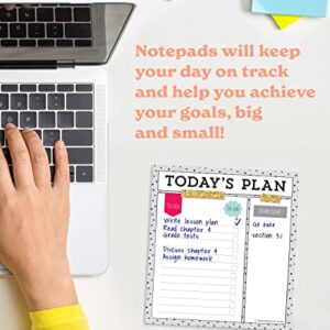 Carson Dellosa 5.75" x 6.25" Today's Plan To Do List Notepad, 50 Sheet Lined Paper Daily Planner Notepad, Daily Checklist, Teacher Daily To Do List, Productivity Task Planner