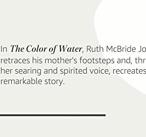 The Color of Water: A Black Man's Tribute to His White Mother