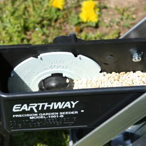 EarthWay 1001-B Precision Garden Seeder Row Planter with Interchangeable 7 Seed Plates and Row Marker; Plants Hemp, Corn, Vegetables, Etc for Small Gardens