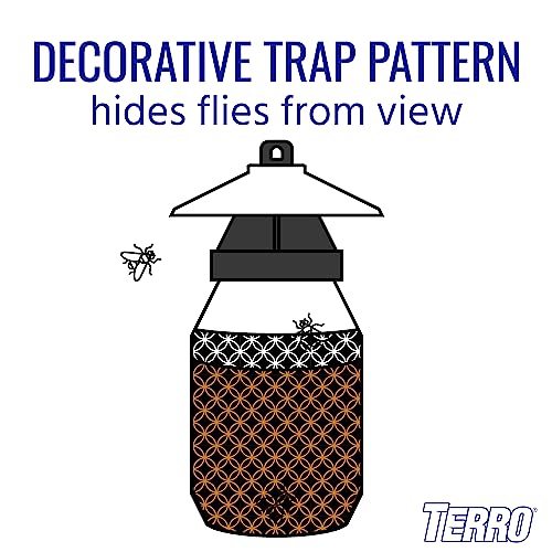 TERRO T380 Outdoor Reusable Fly Magnet Fly Trap - Poison Free Fly Killer and Trap with Bait