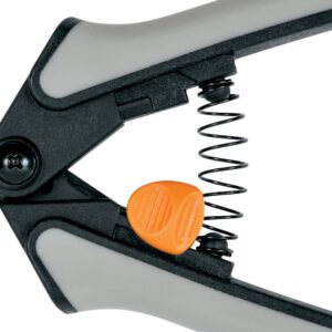 Fiskars 99216935J Pruning Softouch Micro-Tip Snip, Non-Coated Blades, Gray