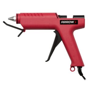 arrow tr550 heavy duty professional electric hot melt glue gun for crafts, construction, wood, uses standard glue sticks