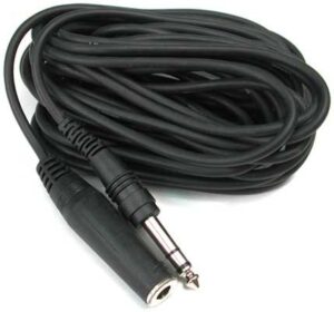 hosa hpe-325 1/4" trs to 1/4" trs headphone extension cable, 25 feet