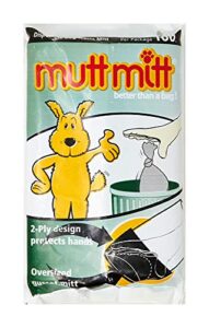 mutt mitt dog waste pick up bag, 100-count