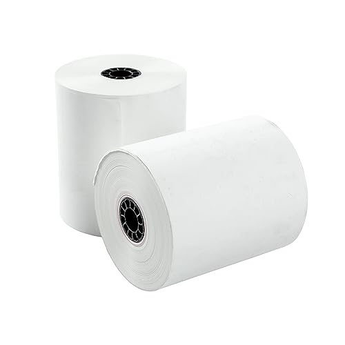 BAM POS 3 1/8" x 230' Thermal Paper Rolls - Comes in Bright White Color - Crisp & Clear Images - BPA Free - Ideal for POS System (10 Rolls Per Case)