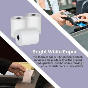 BAM POS 3 1/8" x 230' Thermal Paper Rolls - Comes in Bright White Color - Crisp & Clear Images - BPA Free - Ideal for POS System (10 Rolls Per Case)