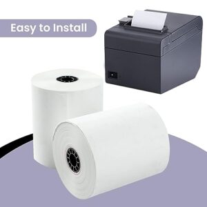 BAM POS 3 1/8" x 230' Thermal Paper Rolls - Comes in Bright White Color - Crisp & Clear Images - BPA Free - Ideal for POS System (10 Rolls Per Case)