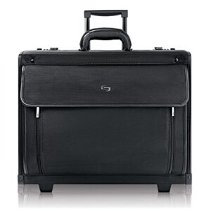 solo classic collection 16 inch laptop rolling catalog case, black (pv78-4)