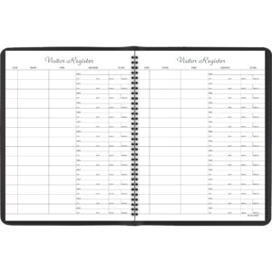 AT-A-GLANCE 8058005 Recycled Visitor Register Book, Black, 8 1/2 x 11