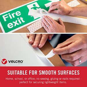 VELCRO Brand - Sticky Back Hook and Loop Fasteners – Peel and Stick Permanent Adhesive Tape Keeps Classrooms, Home, and Offices Organized – Cut-to-Length Roll | 15ft x 3/4in Tape | White