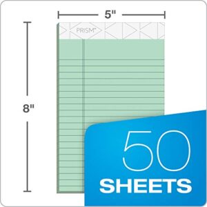 TOPS 63090 Prism Plus Colored Legal Pads, 5 x 8, Green, 50 Sheets (Pack of 12)