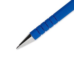 Paper Mate FlexGrip Ultra Stick Ball Pen, Fine Point, 0.80 mm, Blue Barrel, Blue Ink (9660131), Pack of 12