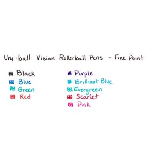 Uniball UB157 Fine Point Roller Ball Pens - Box of 12 - Purple