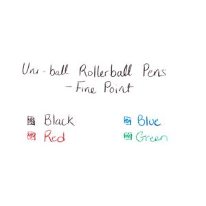 uni-ball Roller Grip Rollerball Pens Fine Point, 0.7mm, Black, 12 Pack